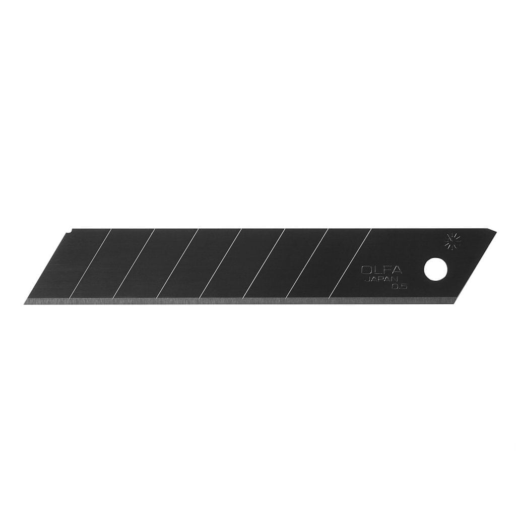 OLFA® 18mm Black Ultra-Sharp Snap-Off Blades, 10 Pack (LBB-10B) | Rubber Flooring